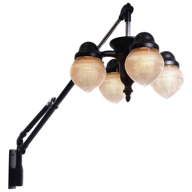 Large pulley Industrial Swing Arm Lamp at 1stdibs