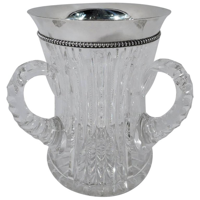 American Brilliant-Cut Glass and Sterling Silver Loving Cup by Wilcox ...