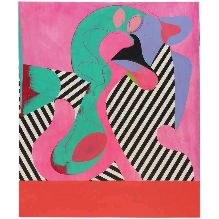 Lester Goldman Painting, Untitled, Oil on Canvas For Sale at 1stDibs