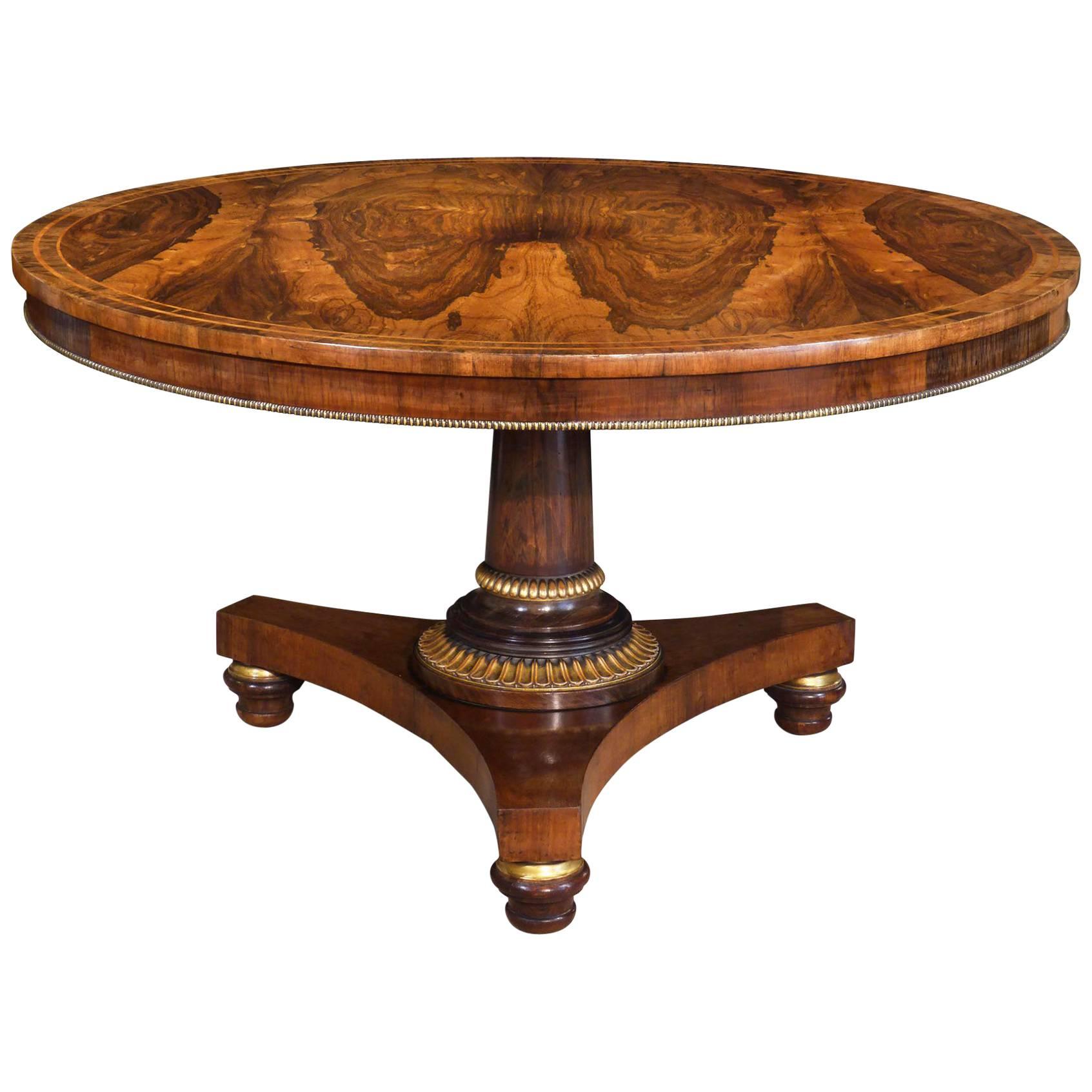 Regency period circular rosewood breakfast table at 1stDibs