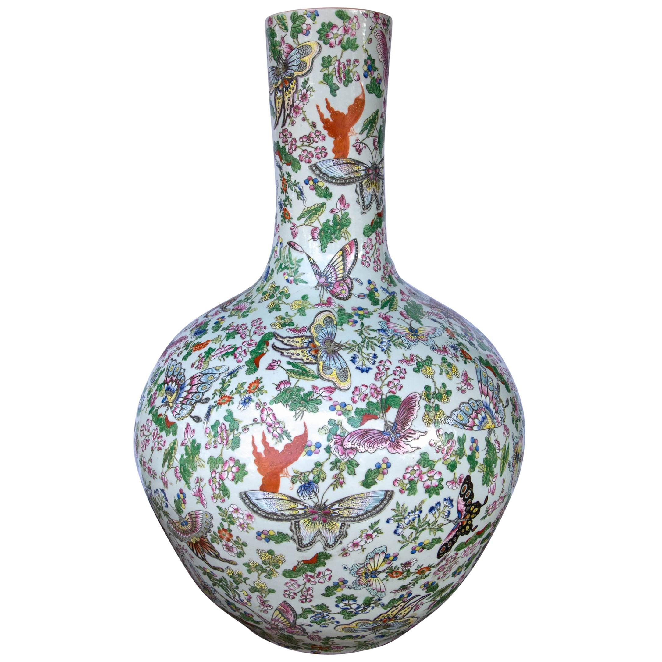 Antique Chinese Oxblood Flambe Porcelain Bottle Vase at 1stDibs