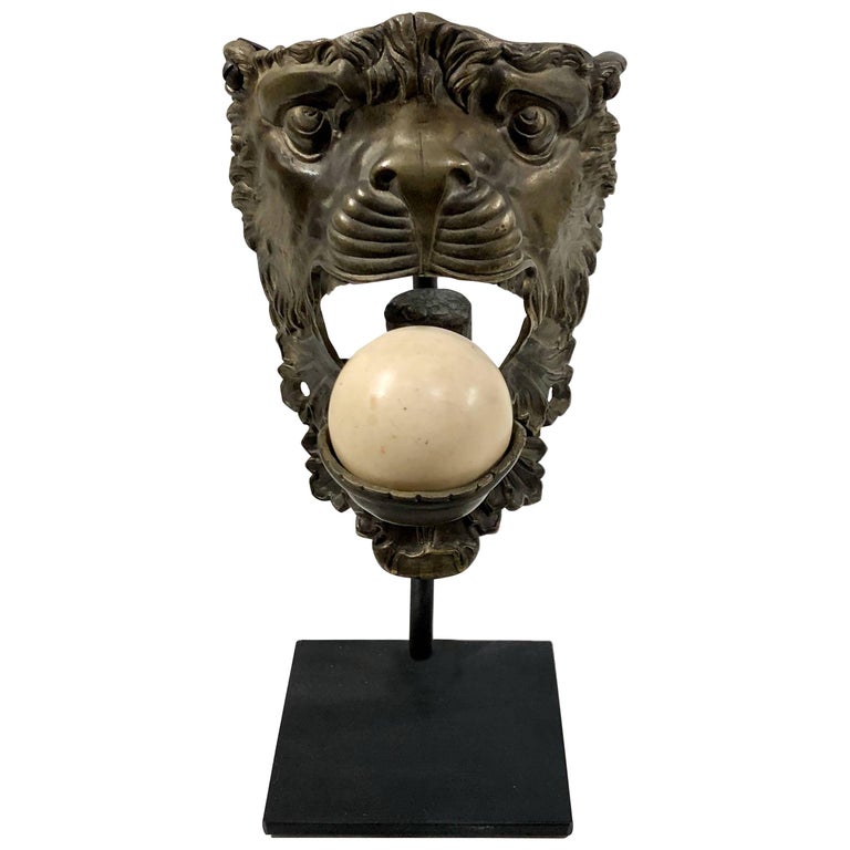 Rare Lion Billiards Table Ball Return Victorian, circa 1880 on Custom ...