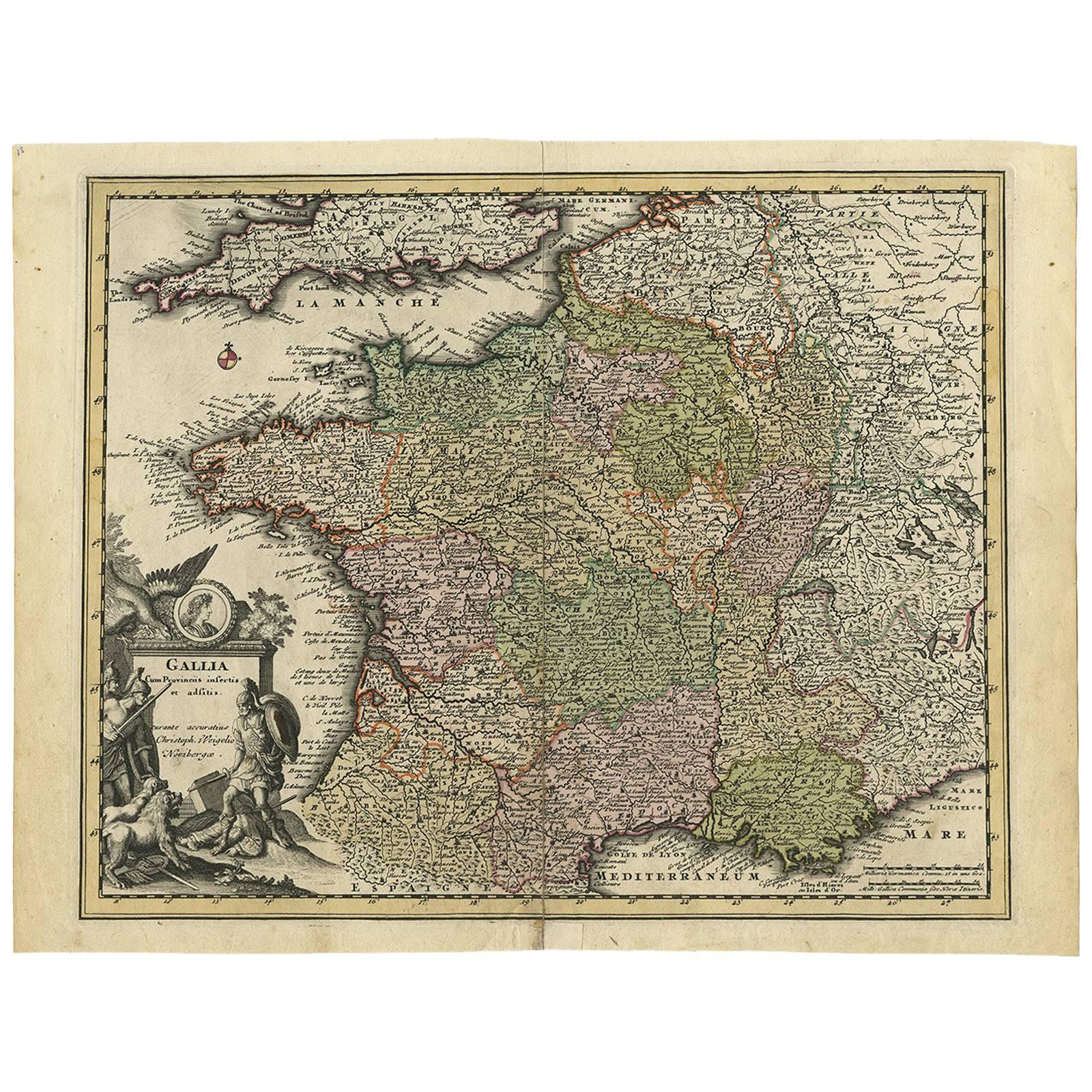 Antique French Map of Java, Indonesia by Chatelain, '1719' For Sale at ...