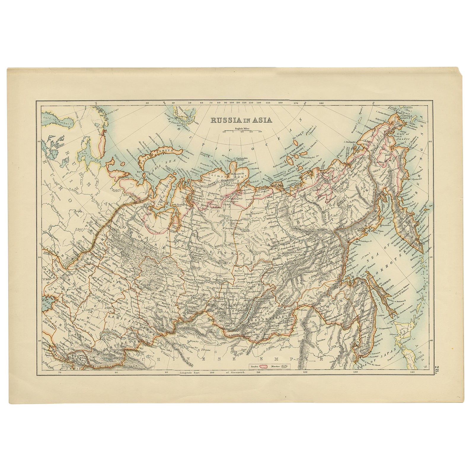 Original Antique Map of Russia, circa 1790 For Sale at 1stDibs