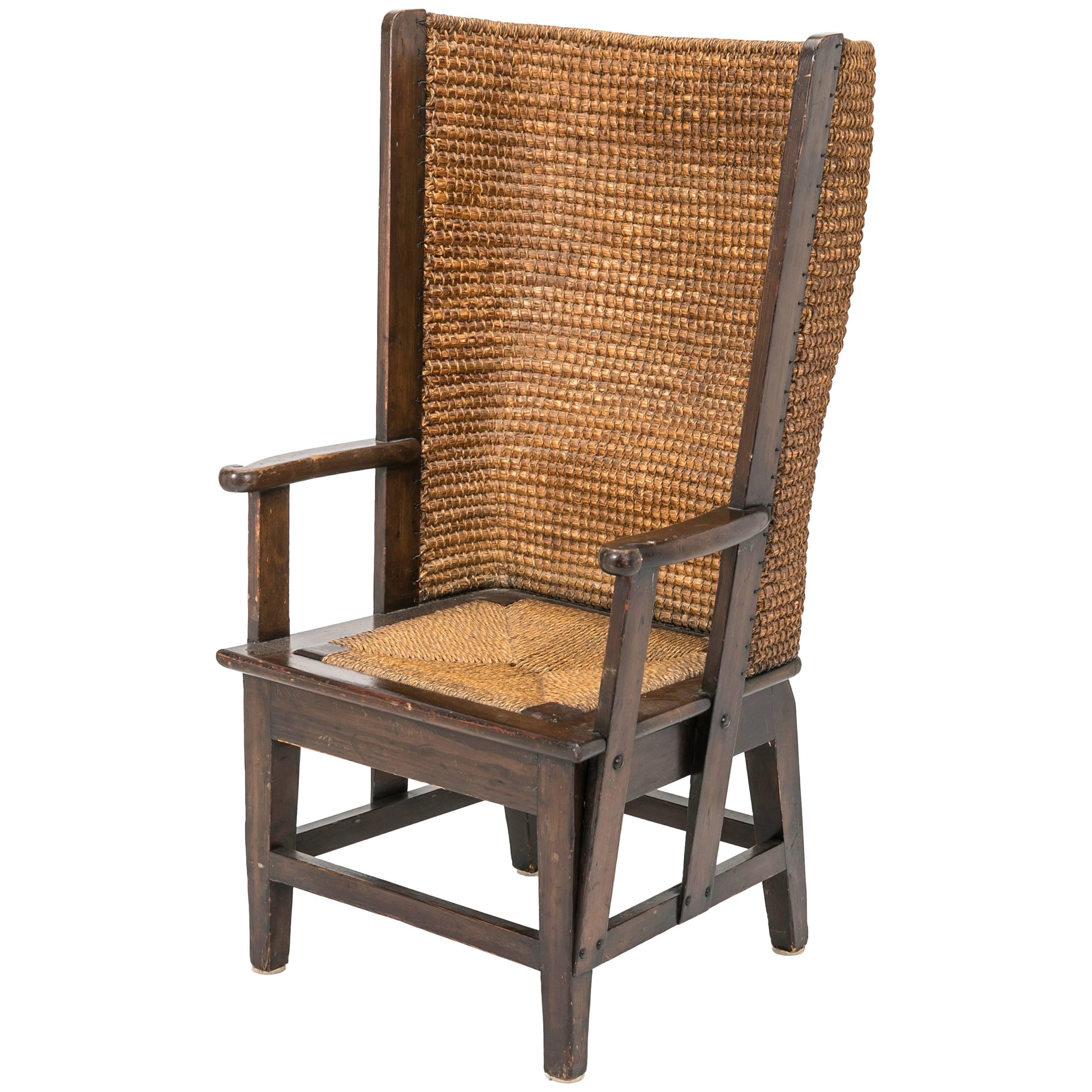 Antique Rush Chair, Scottish Orkney at 1stDibs
