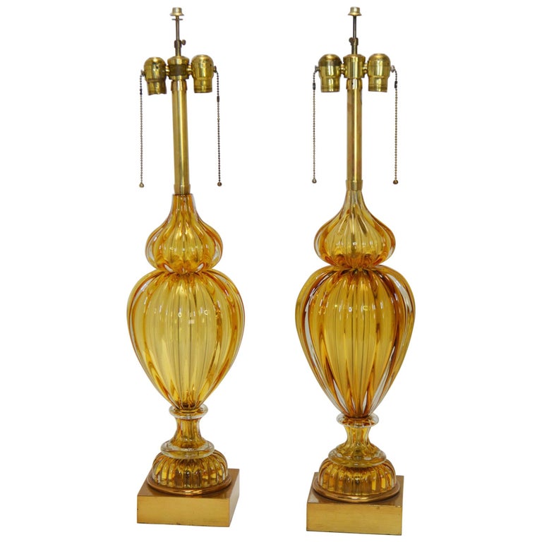 Pair of Murano Lamps at 1stDibs