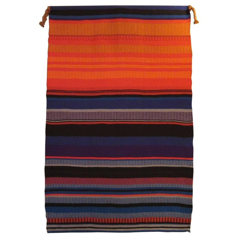 Colorful Flat-Weave "Raanu" Tapestry, Vintage from Finnish Lapland at ...