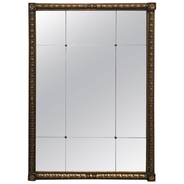 Vintage French Gilded Multi-Pane Mirror at 1stDibs