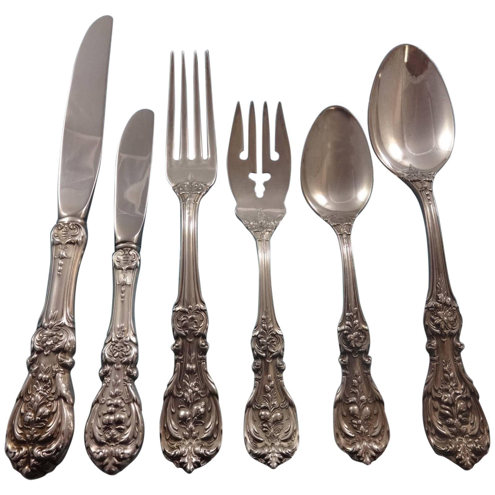 Reed and Barton Francis I Silver Flatware Service at 1stDibs