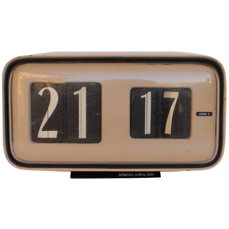 Solari Wall Clock Cifra 5 "Compasso d'oro", 1956 For Sale at 1stDibs
