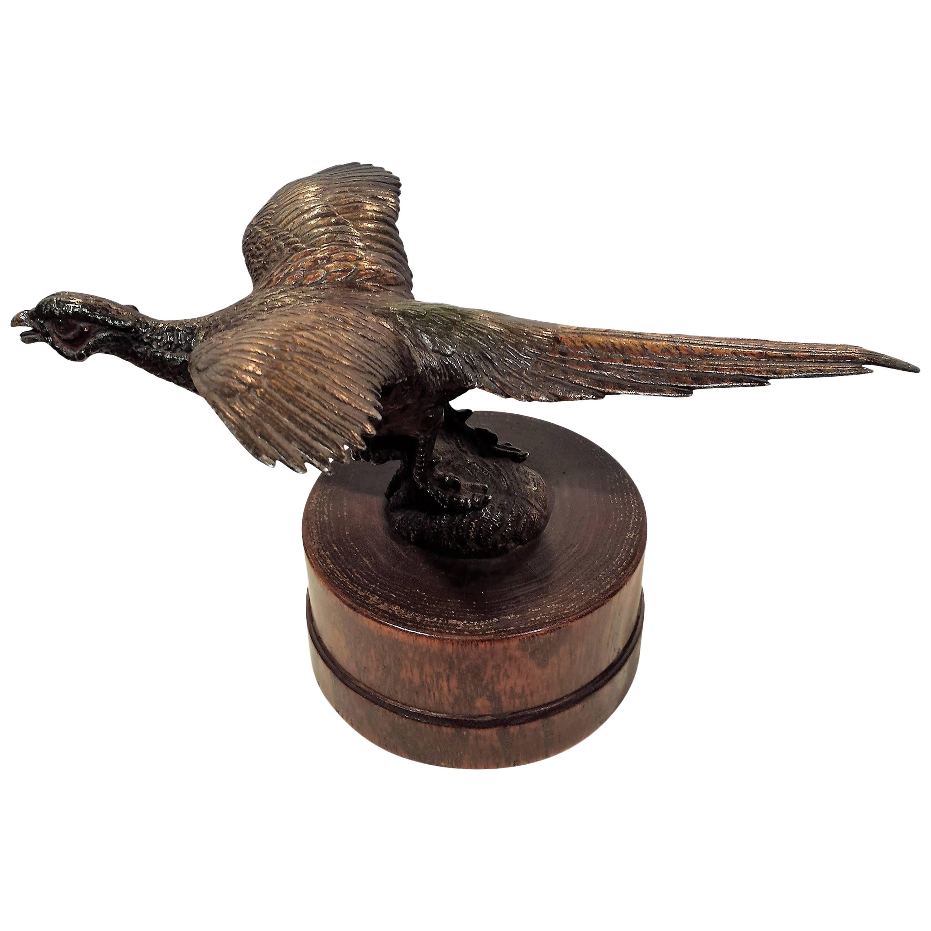 Vienna Bronze Pheasant Car Mascot at 1stDibs