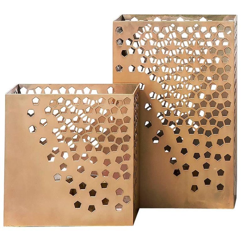 Vulcano Candle Lantern with Pentagon Laser Cut Design at 1stDibs ...