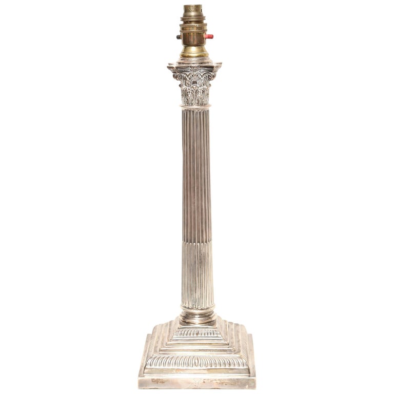 English Sterling Lamp Base from Mappin and Webb, London at 1stDibs