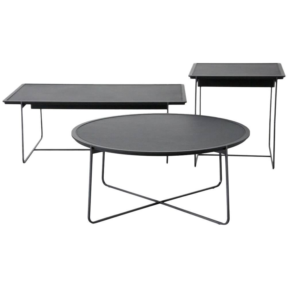 "Optimum" Walnut Low Coffee Table Designed by Stephane Lebrun for ...