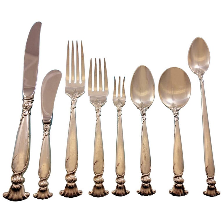 Romance of the Sea by Wallace Sterling Silver Flatware Set 12 Service ...