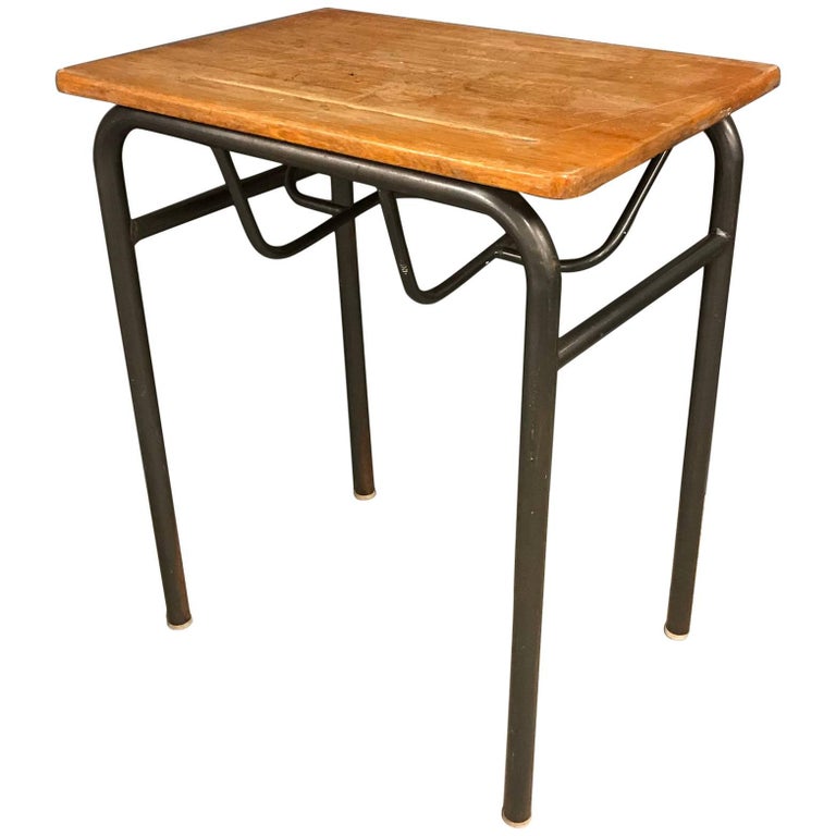 Vintage French Single School Table For Sale at 1stDibs
