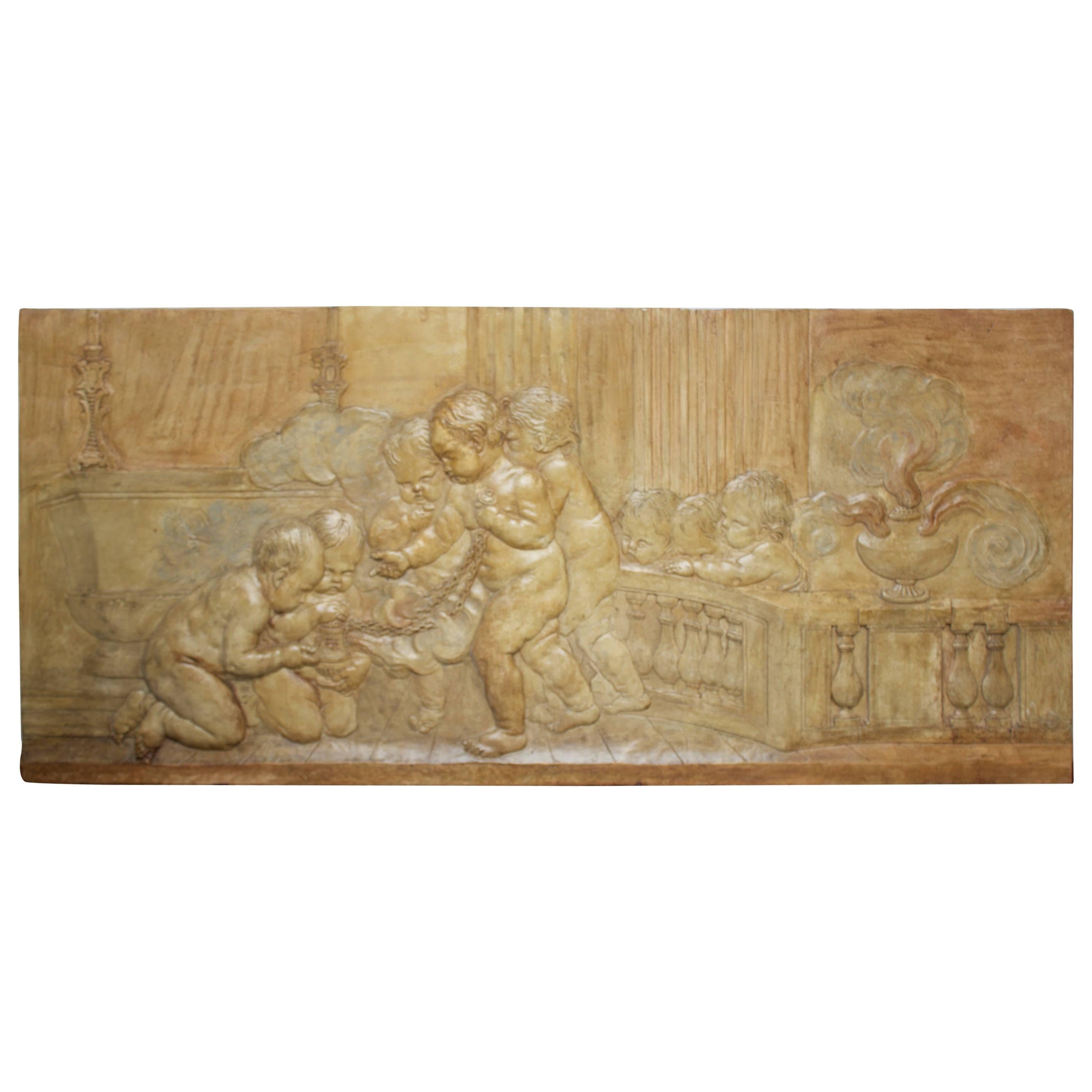 Ceramic Wall Tile Bas Relief by René Boschman for Cocéram at 1stDibs