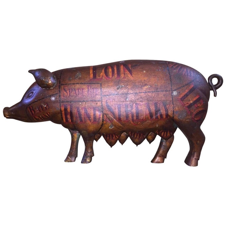 Butcher Trade Sign, Late 19th Century at 1stDibs