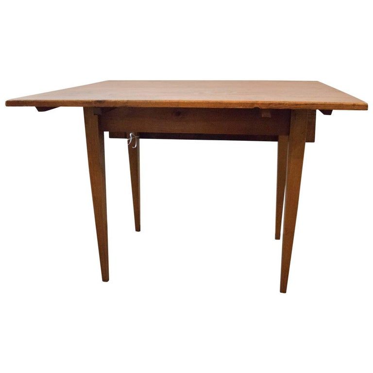 Fabulous Petite Rustic French Farmhouse Table Reclaimed Pine Drop-Leaf ...