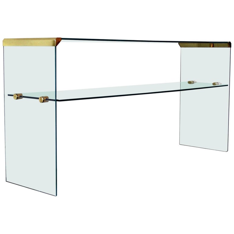 Gallotti and Radice Glass Console at 1stDibs