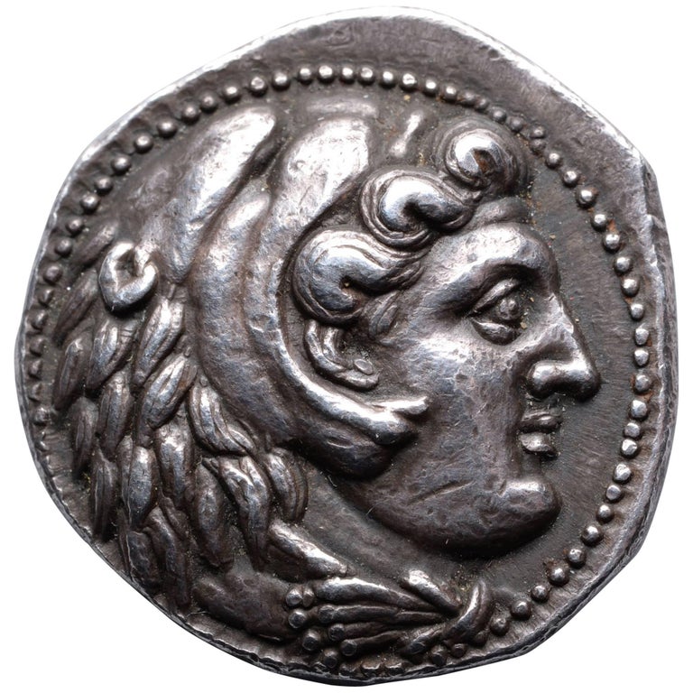 Ancient Greek Silver Tetradrachm Coin of Alexander the Great, 323 BC at ...