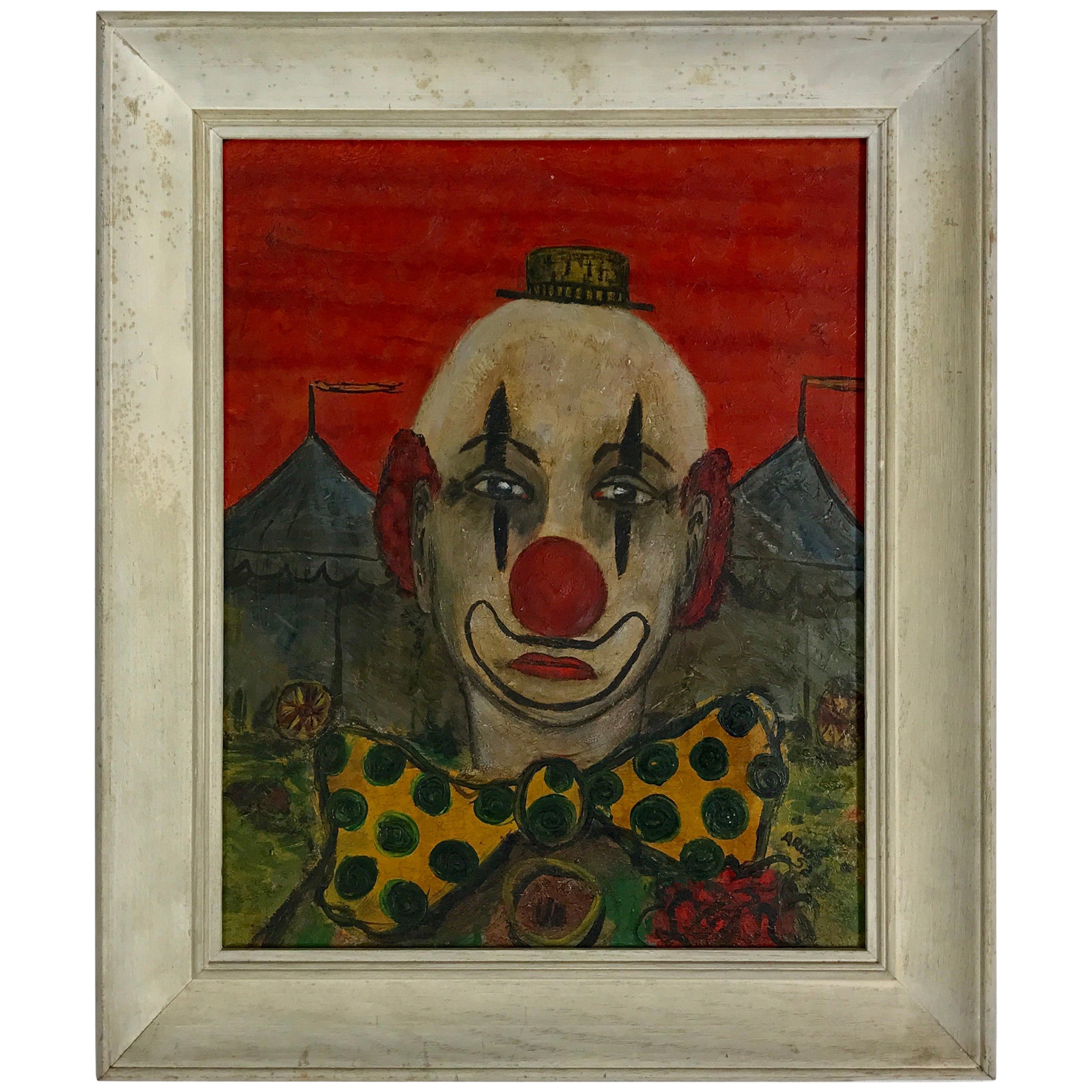 Original Signed Oil Painting of Clown by Red Skelton For Sale at 1stDibs