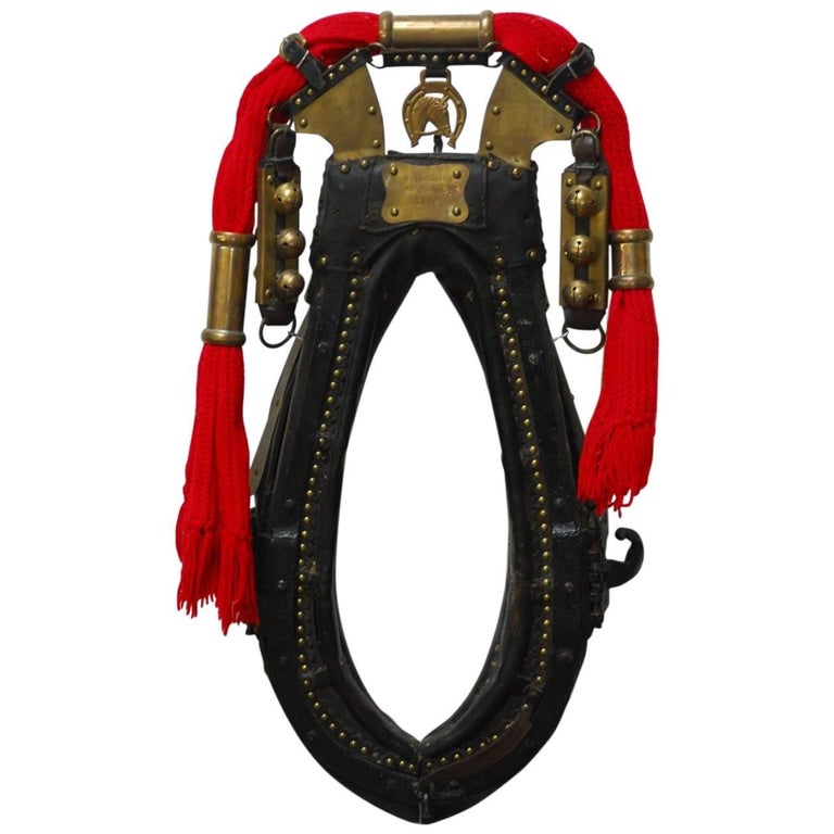 Dutch Equestrian Harness Collar Tack Hames with Sleigh Bells at 1stDibs