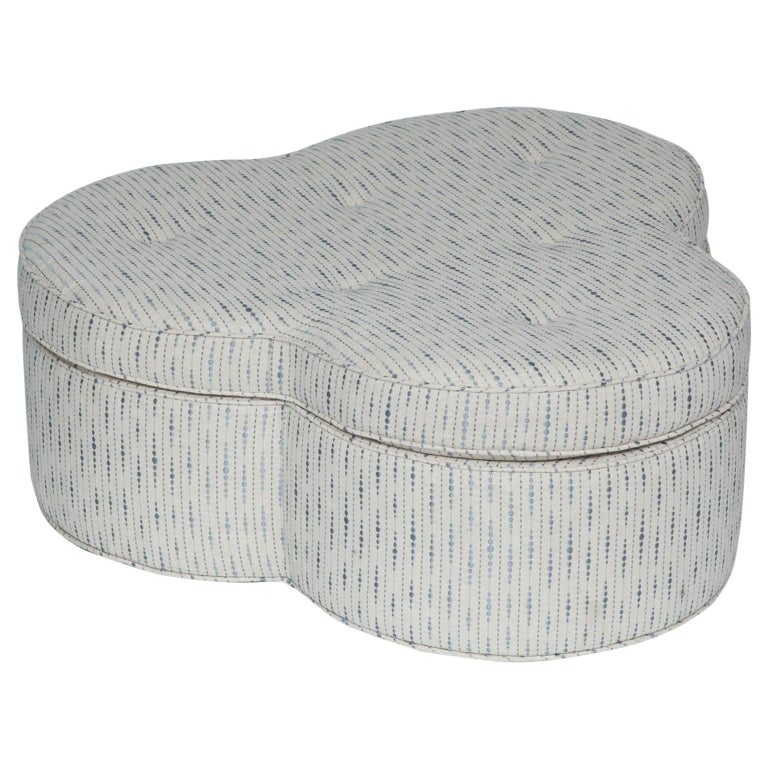Trefoil Shaped Upholstered Ottoman at 1stDibs
