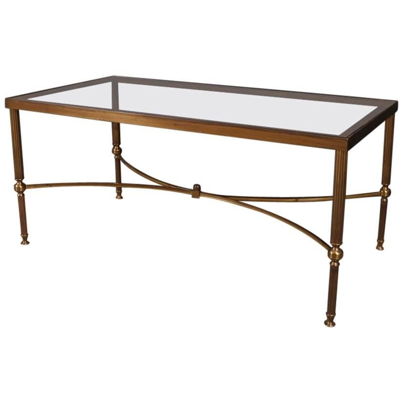 Brass and Glass Low Table at 1stDibs