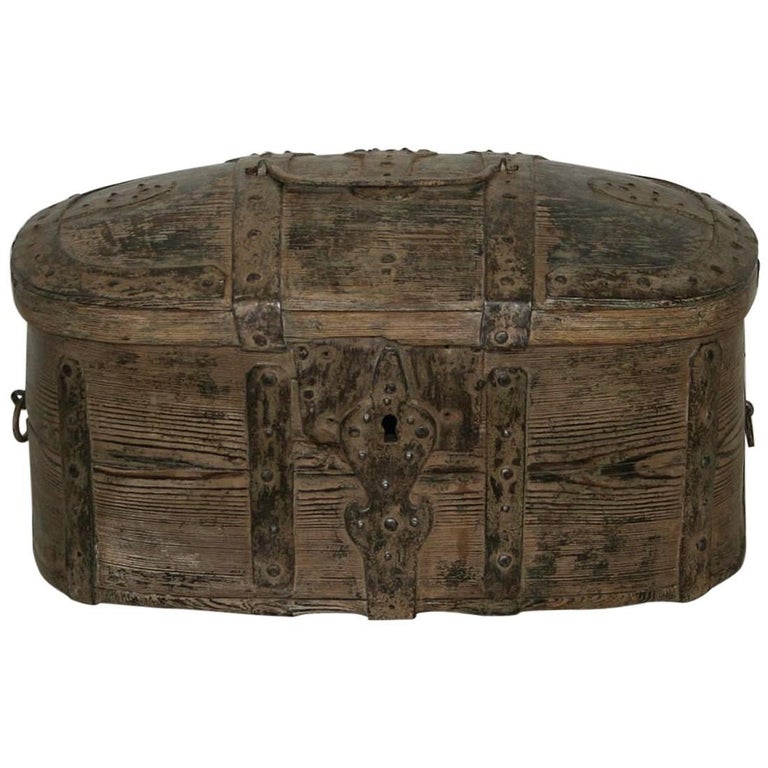 18th Century British Brass Mounted Strong Box For Sale at 1stdibs