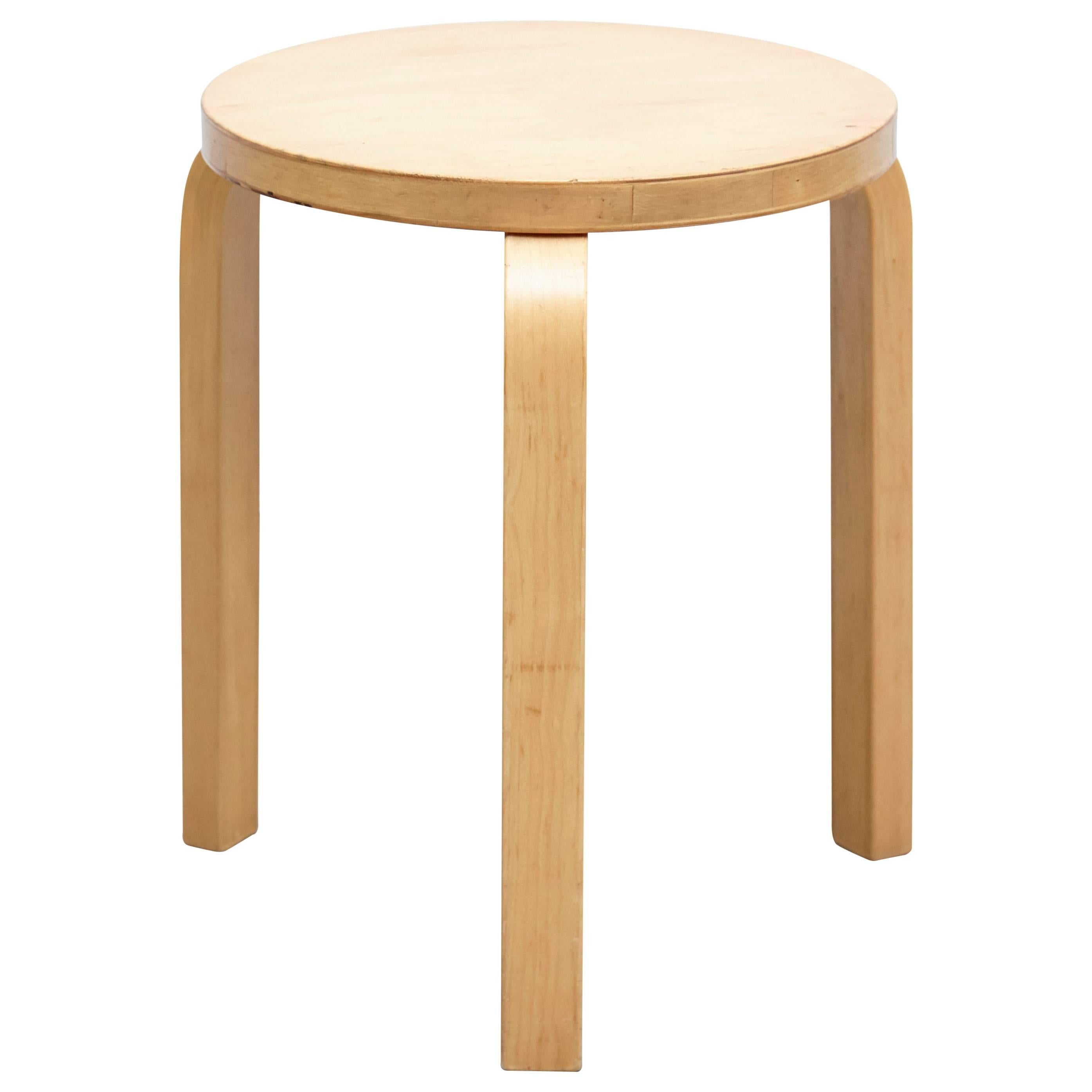 Set of Three Alvar Aalto Birch Counter Stools at 1stdibs
