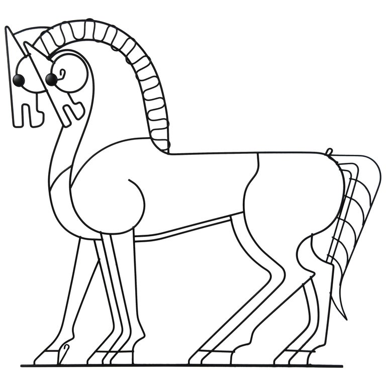 Frederick Weinberg Wire Horses in Classical Style at 1stDibs