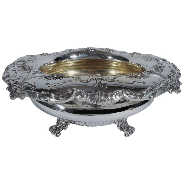 Antique Large Silver Plated Centerpiece Bowl at 1stdibs