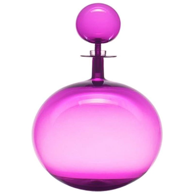 Large Decanter Low Round, Ultraviolet For Sale at 1stDibs