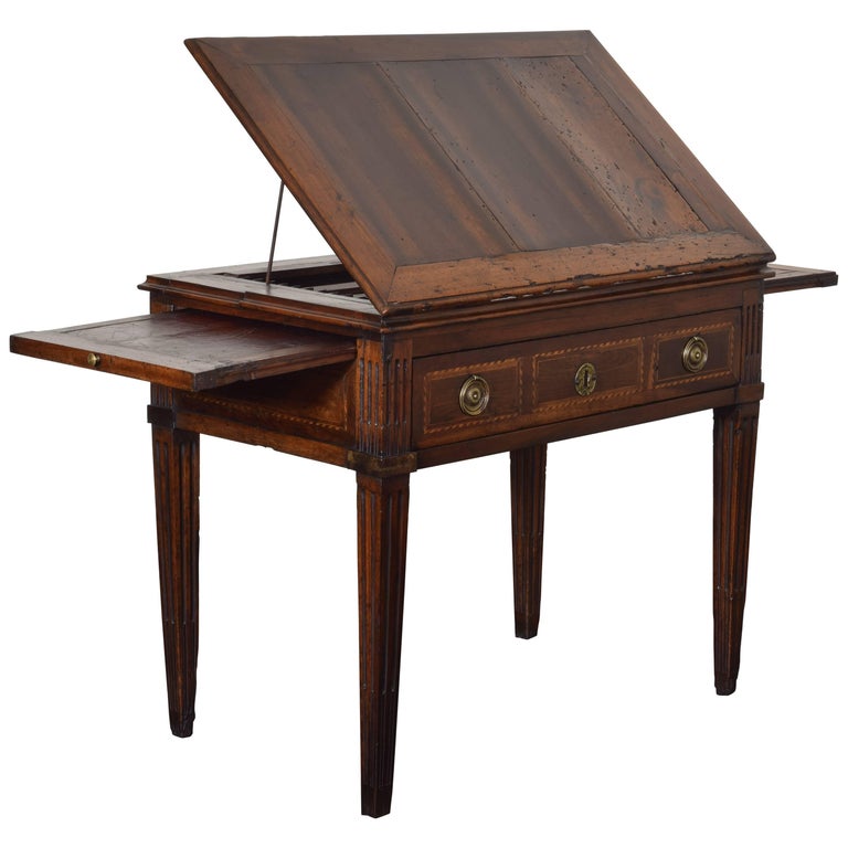 French Louis XVI Period Walnut Metamorphic Drafting Table, 18th Century ...