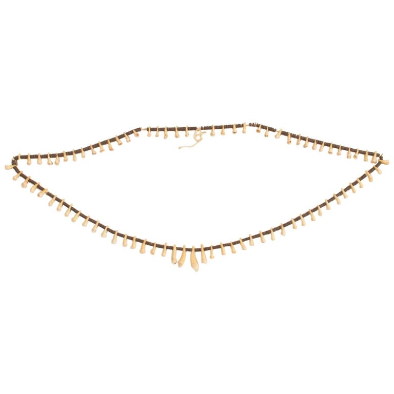 Tribal Necklace made from monkey teeth For Sale at 1stDibs