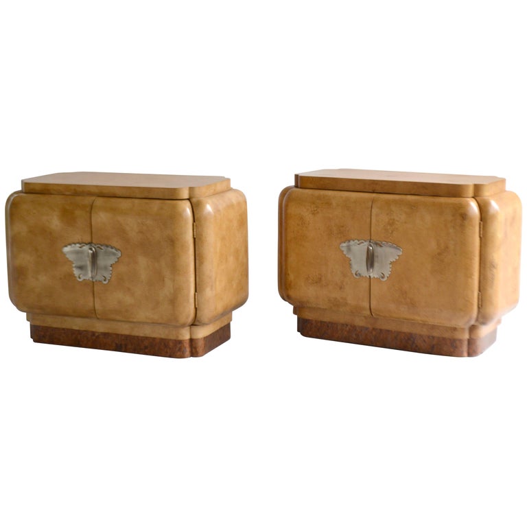 Pair of Postmodern Side Tables For Sale at 1stDibs