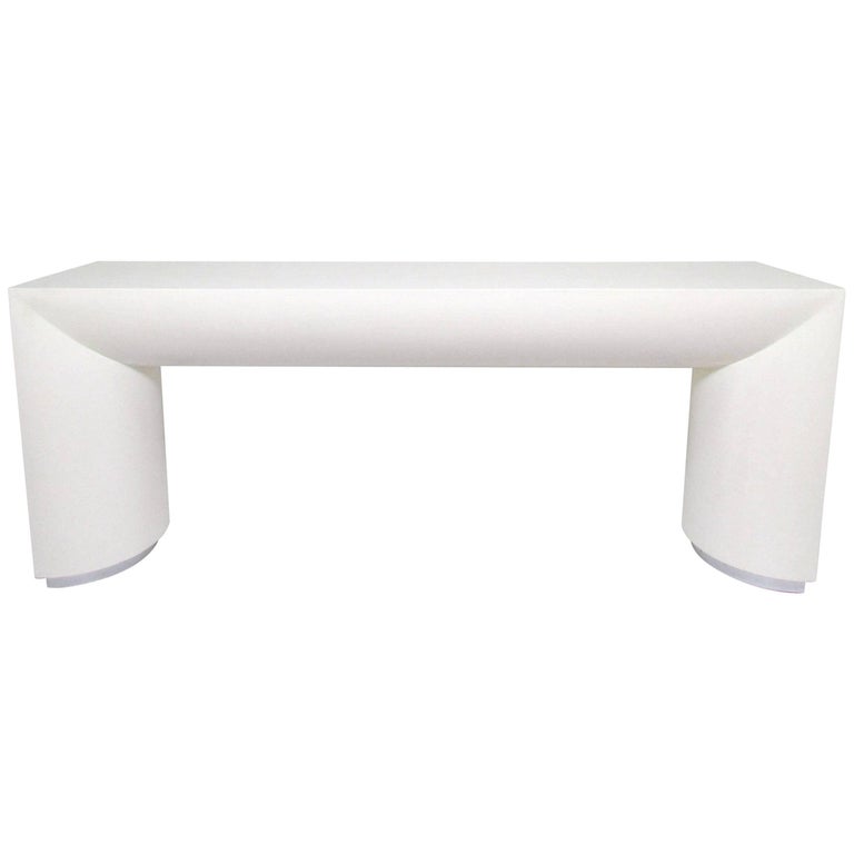 Lacquered Linen Jay Spectre for Century Furniture Console Table, circa ...