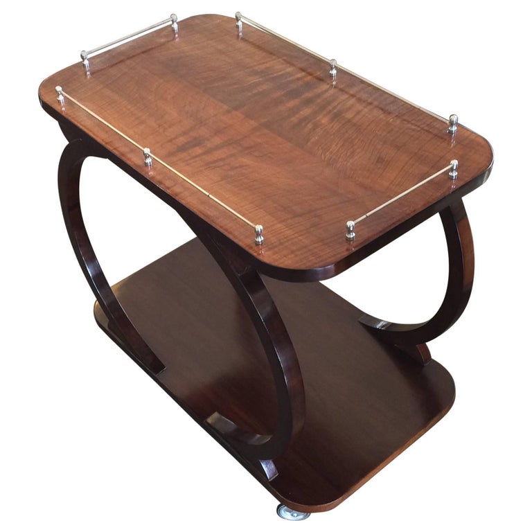 Art Deco Bentwood Circular Trolley Bar Cart at 1stDibs