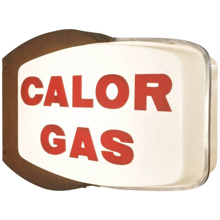 Vintage 'Calor Gas' Advertising Light Sign For Sale at 1stDibs