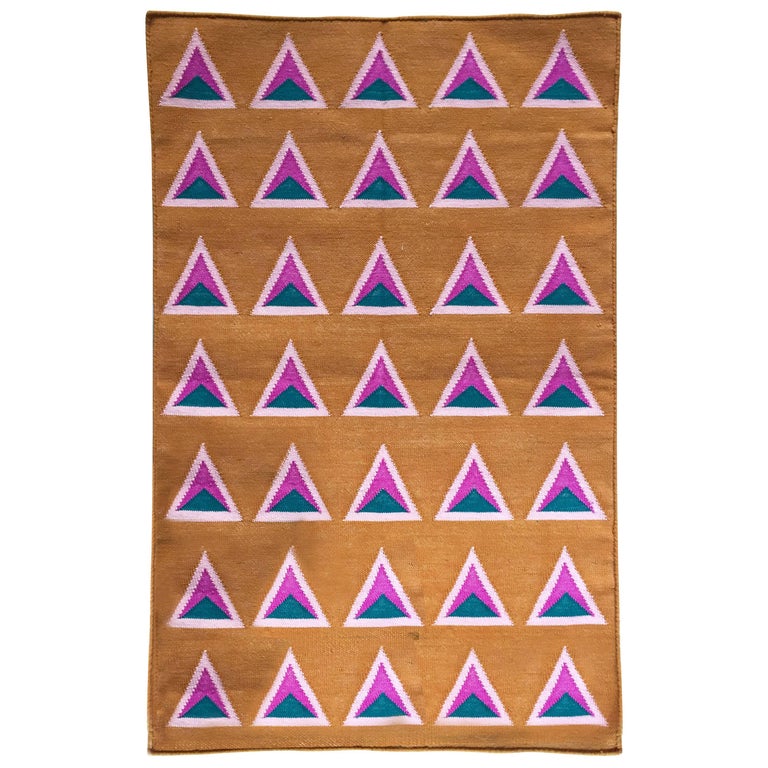 Geometric Maya Ice Cream Hand Woven Modern Cotton Rug, Carpet and ...
