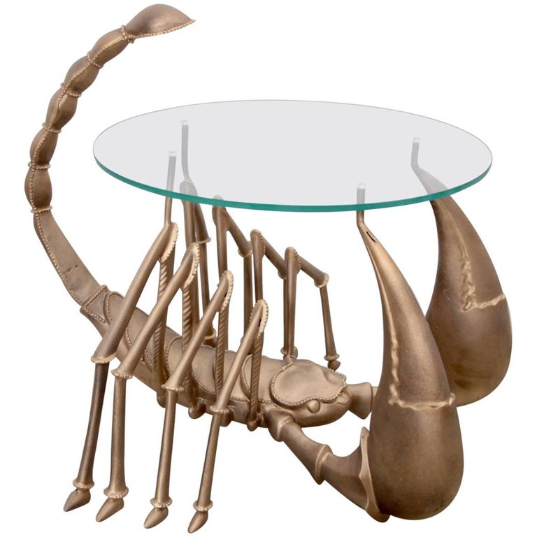 Rare Brass Scorpion Coffee Table Attributed to Jacques Duval-Brasseur ...