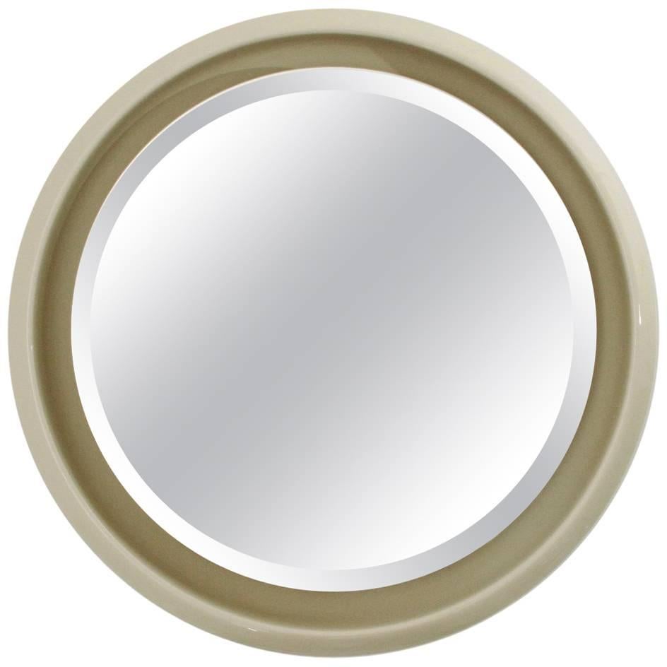 Italian Backlight Round Mirror at 1stDibs