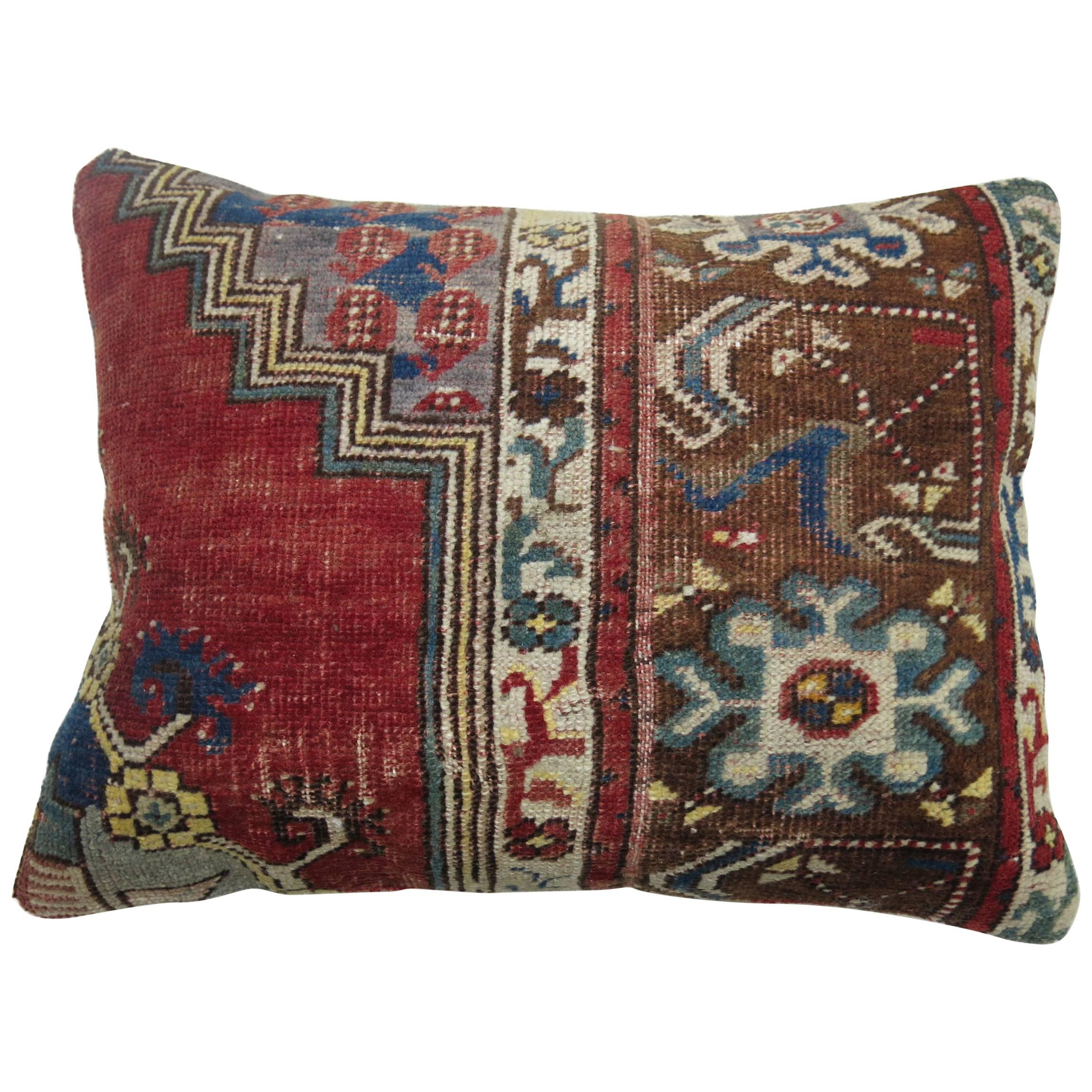Lumbar Turkish Rug Pillow For Sale at 1stDibs