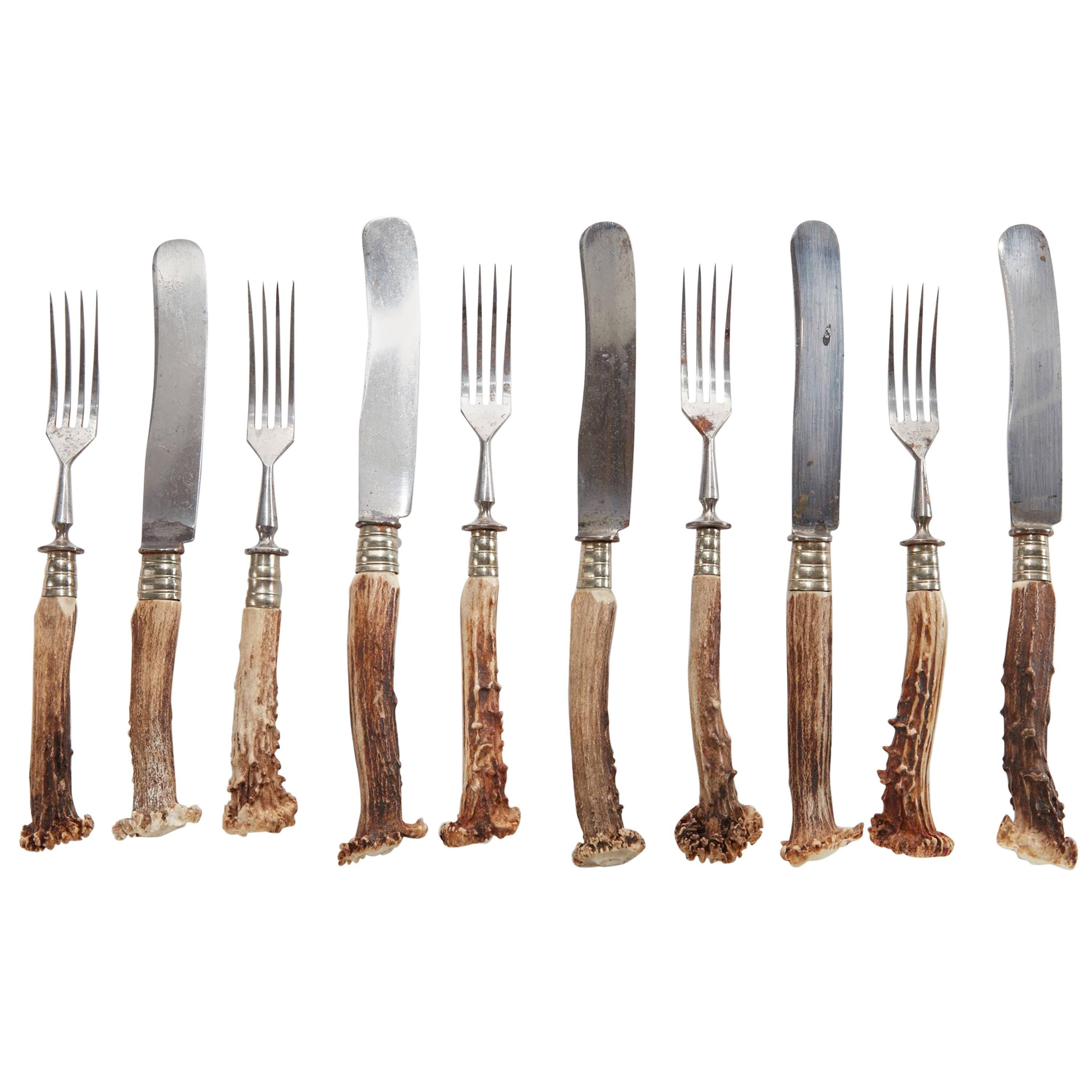 18th Century Set ‘Five Place Settings’ Authentic Bavarian Antler ...