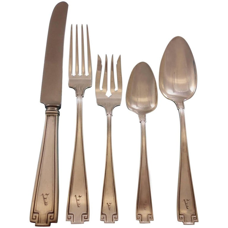 Etruscan by Gorham Sterling Silver Flatware Set 12 Service 49 pcs ...