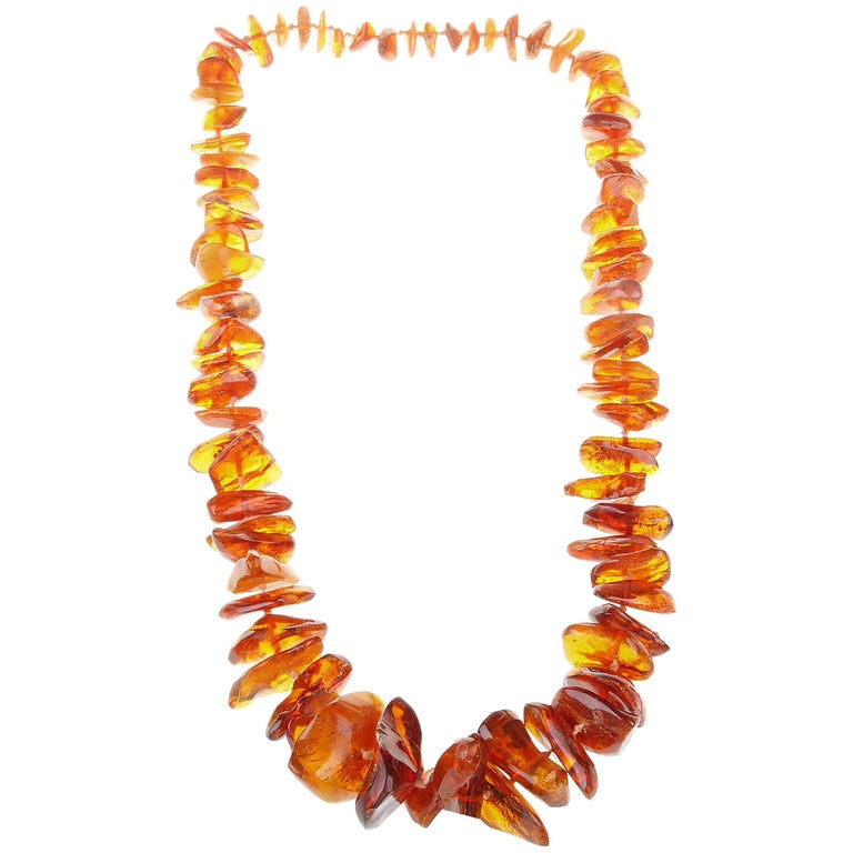 Vintage Amber Necklace For Sale at 1stDibs