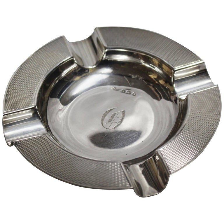 Art Deco Silver Ash Tray, London, 1929 at 1stDibs