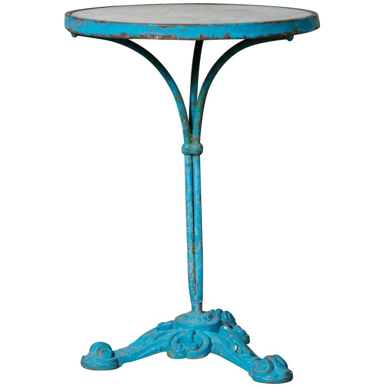 Antique Turquoise Marble Top Gueridon Table from France, circa 1900 at ...