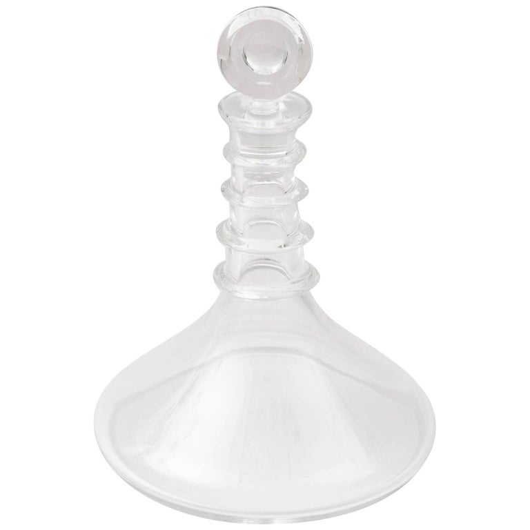 Steuben Captain's Decanter, Vintage Blown Crystal at 1stDibs